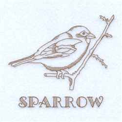 Sparrow Outline Embroidery Design | AnnTheGran.com
