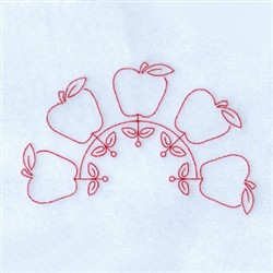 Apple Stipple Embroidery Design | AnnTheGran.com