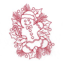 Redwork Gingerbread Man Embroidery Design | AnnTheGran.com