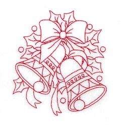 Redwork Bells Embroidery Design | AnnTheGran.com