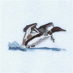 Loon Taking Flight Embroidery Design | AnnTheGran.com