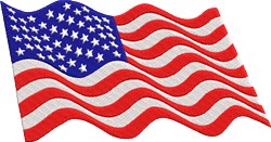 Waving Flag Embroidery Design | AnnTheGran.com