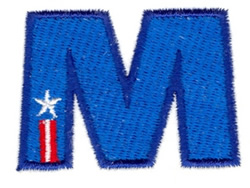 Stars \u0026amp; Stripes Letter M Embroidery Design | AnnTheGran.com