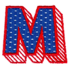 Applique Letter M Embroidery Design | AnnTheGran.com