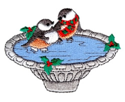 Ice Skating Birds Embroidery Design | AnnTheGran.com