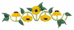 Sunflower Border Embroidery Design | AnnTheGran.com