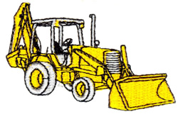 Backhoe Embroidery Design | AnnTheGran.com