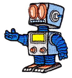 Robot Embroidery Design | AnnTheGran.com