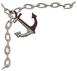 Anchor and Chain Corner Embroidery Design | AnnTheGran.com