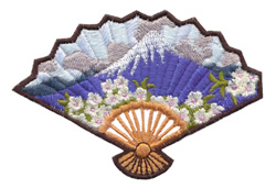 Japanese Fan Embroidery Design | AnnTheGran.com