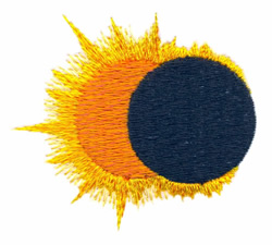 Solar Eclipse Embroidery Design | AnnTheGran.com