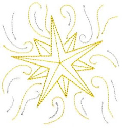Ten Point Star Embroidery Design | AnnTheGran.com