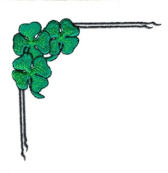 Clover Leaf Corner Embroidery Design | AnnTheGran.com