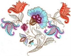 Rococo Floral Embroidery Design | AnnTheGran.com
