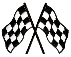 Large Racing Flags Embroidery Design | AnnTheGran.com
