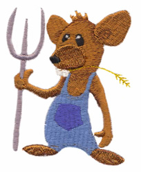 Hillbilly Mouse Embroidery Design | AnnTheGran.com