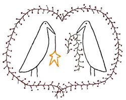 Kindred Spirits-outline Embroidery Design | AnnTheGran.com