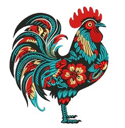 Floral Chicken Embroidery Design | AnnTheGran.com