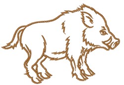 Razorback Outline Embroidery Design | AnnTheGran.com