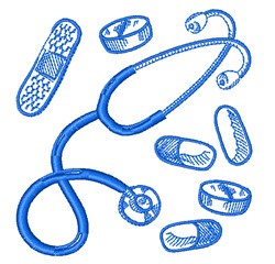 Medical Supplies Embroidery Design | AnnTheGran.com