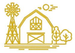 Barn Outline Embroidery Design | AnnTheGran.com