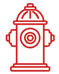 Fire Hydrant Outline Embroidery Design | AnnTheGran.com