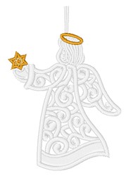 Decorative Angel Embroidery Design | AnnTheGran.com