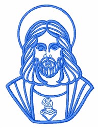 Jesus Outline Embroidery Design | AnnTheGran.com