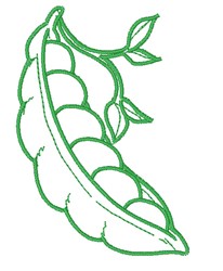 Pea Pod Outline Embroidery Design | AnnTheGran.com