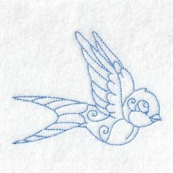 Outline Bird Embroidery Design | AnnTheGran.com