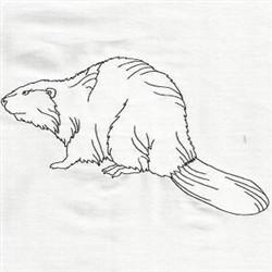 Beaver Outline Embroidery Design | AnnTheGran