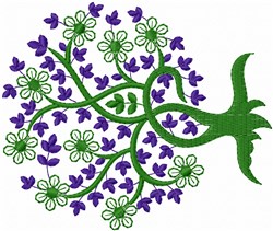 Beautiful Flowering Tree Embroidery Design | AnnTheGran.com