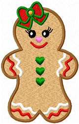 Christmas Gingerbread Girl Embroidery Design | AnnTheGran.com