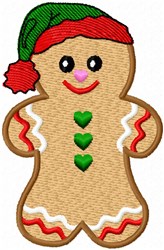 Sweet Gingerbread Man Embroidery Design | AnnTheGran.com
