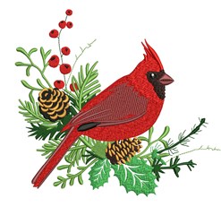 Cardinal Embroidery Design | AnnTheGran.com