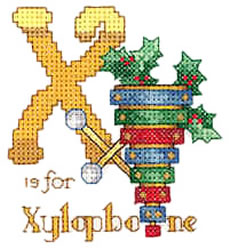 X is for Xylophone Embroidery Design | AnnTheGran.com