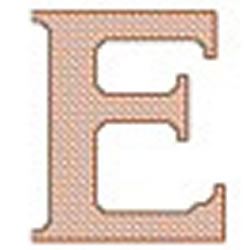 Plain Capital Letter E Embroidery Design | AnnTheGran.com