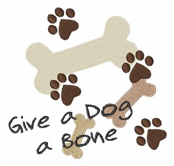 Give A Dog A Bone Embroidery Design | AnnTheGran.com