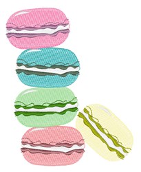 French Macaron Embroidery Design | AnnTheGran.com