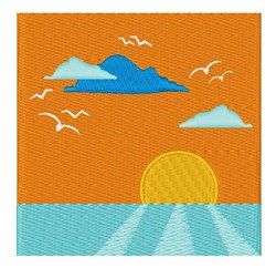 Sunset Embroidery Design | AnnTheGran.com