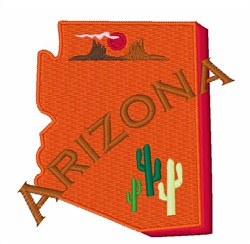 State Of Arizona Embroidery Design | AnnTheGran.com