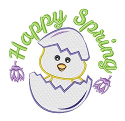 Happy Spring Embroidery Design | AnnTheGran.com