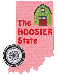 Indiana The Hoosier State Embroidery Design | AnnTheGran.com