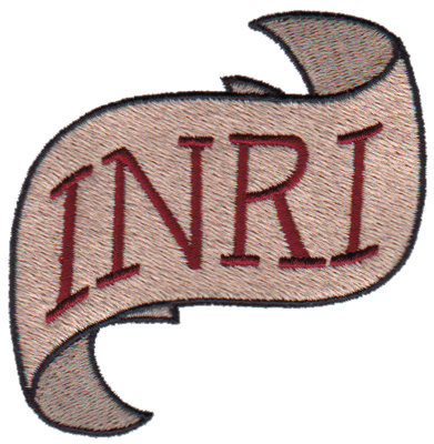 INRI Banner Embroidery Design | AnnTheGran