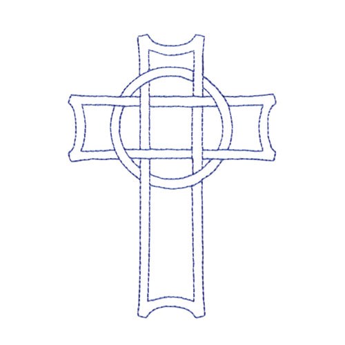 Celtic Cross Outline Embroidery Design | AnnTheGran