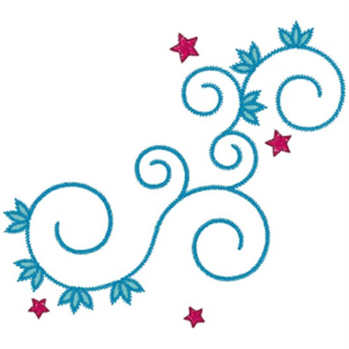 Free Swirl Stars Embroidery Design | AnnTheGran