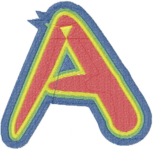 Funky Letter A Embroidery Design | AnnTheGran