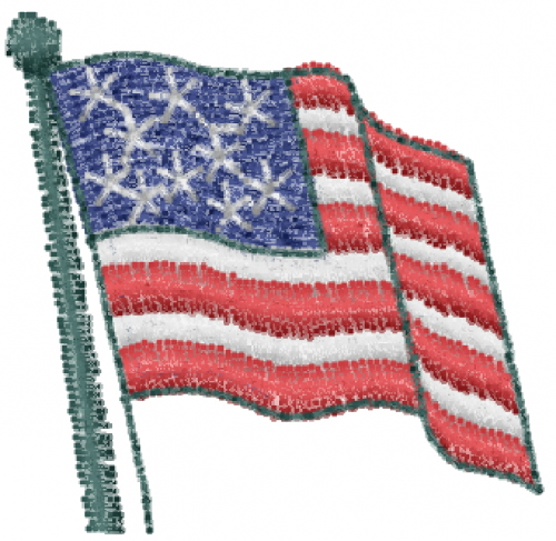 American Flag Embroidery