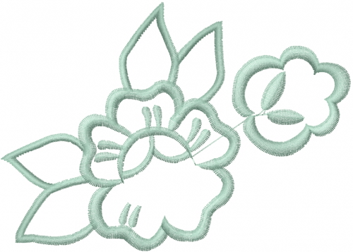 Free Flower Outline Embroidery Design | AnnTheGran