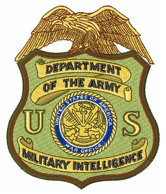Military Intelligence Badge Embroidery Design | AnnTheGran